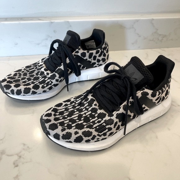 adidas | Shoes | Adidas Womens Swift Run Leopard Print Sneakers | Poshmark
